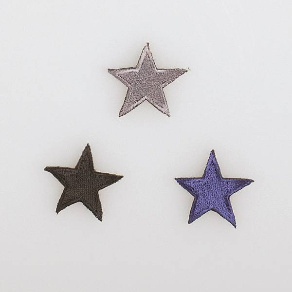 Symerke m lim - glitter-stjerne, 5 cm - Stoffdronning.no